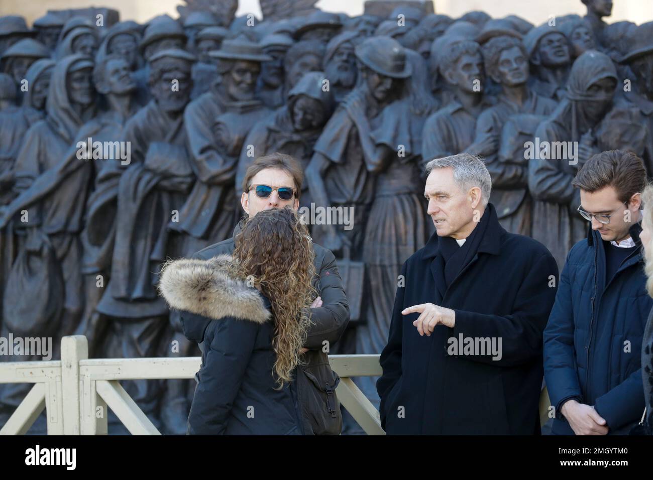 Archbishop Georg Gaenswein walks in St. Peter's Square as he attends ...