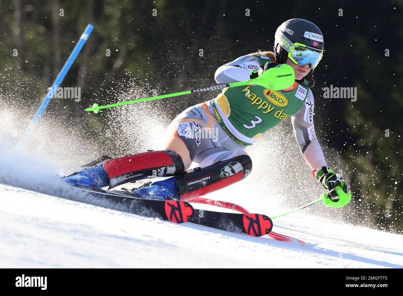 Norway's Nina Haver Loeseth speeds down the course during an alpine ski ...