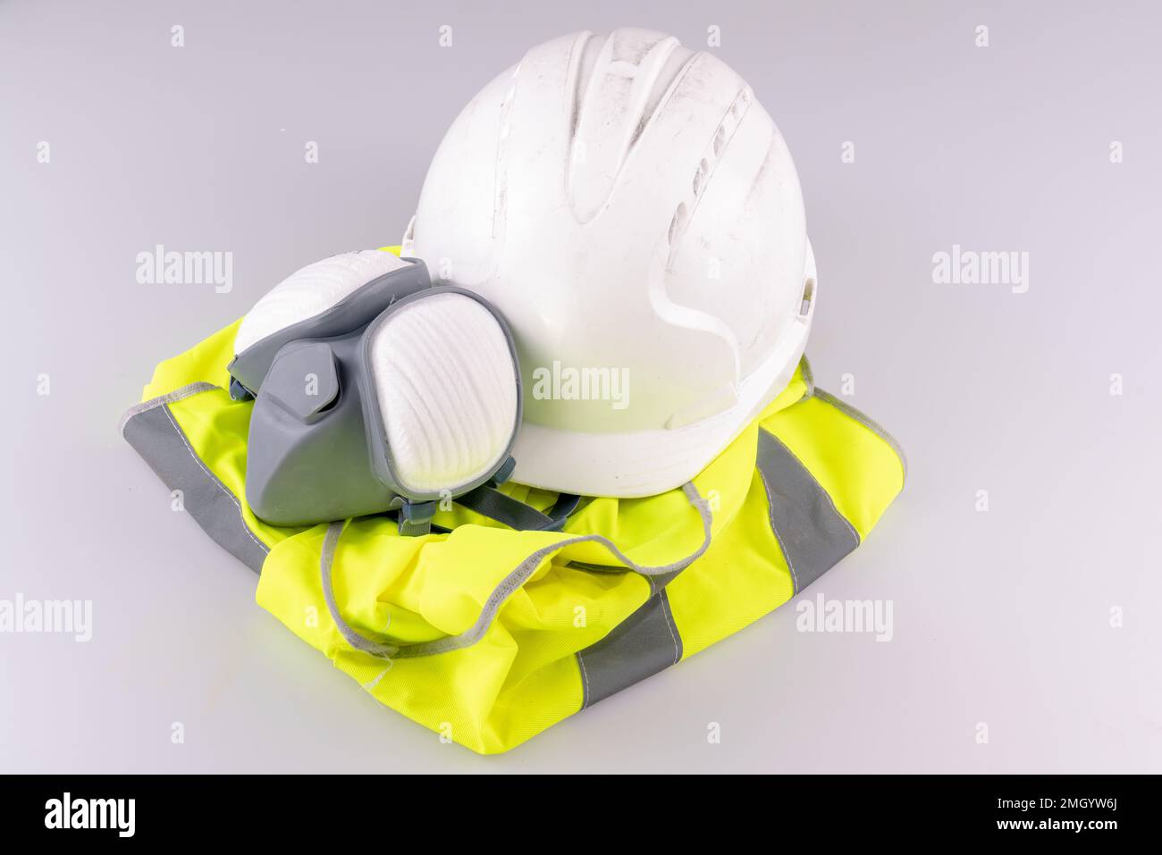 Builders Standard construction safety Protective Equipment Stock Photo ...