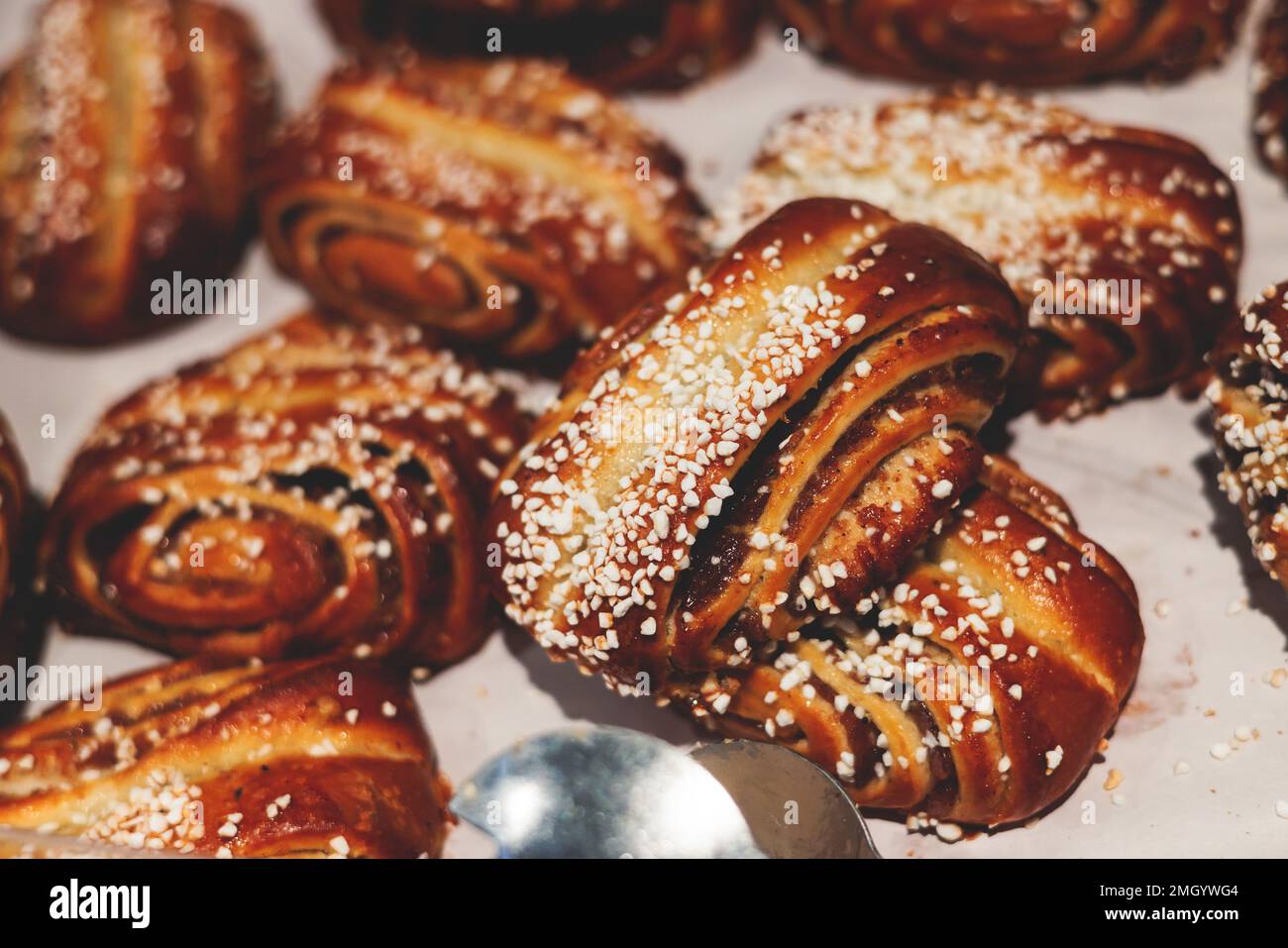 Variety assortment of traditional finnish sweets and pastries with ...