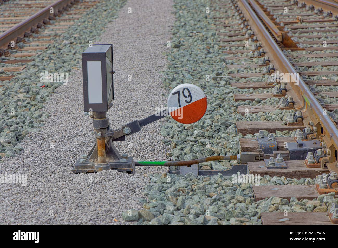 Railroad track switch and horizon hi-res stock photography and images ...