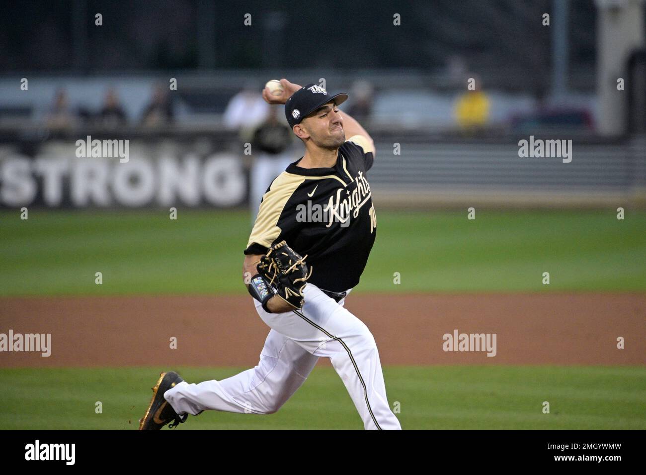 Central Florida pitcher Colton Gordon (10) throws to home plate during ...