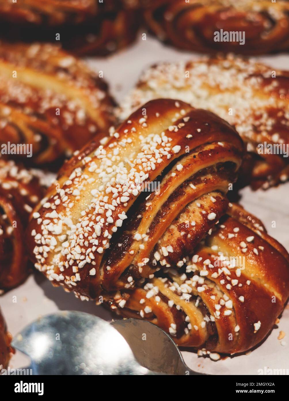 Variety assortment of traditional finnish sweets and pastries with ...