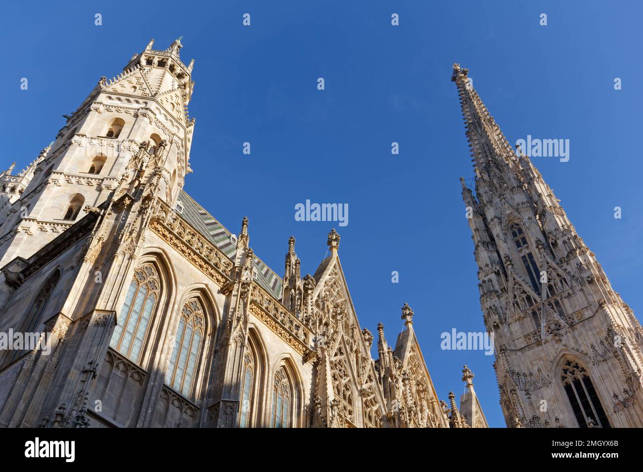Exterior of the St. Stephen's Cathedral in Vienna, Austria, the most ...