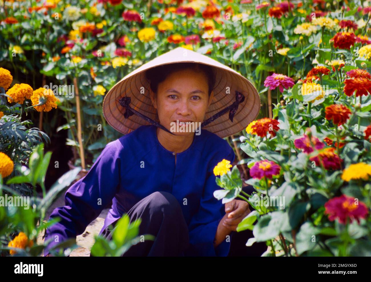 Palm leaf conical hat hi-res stock photography and images - Alamy