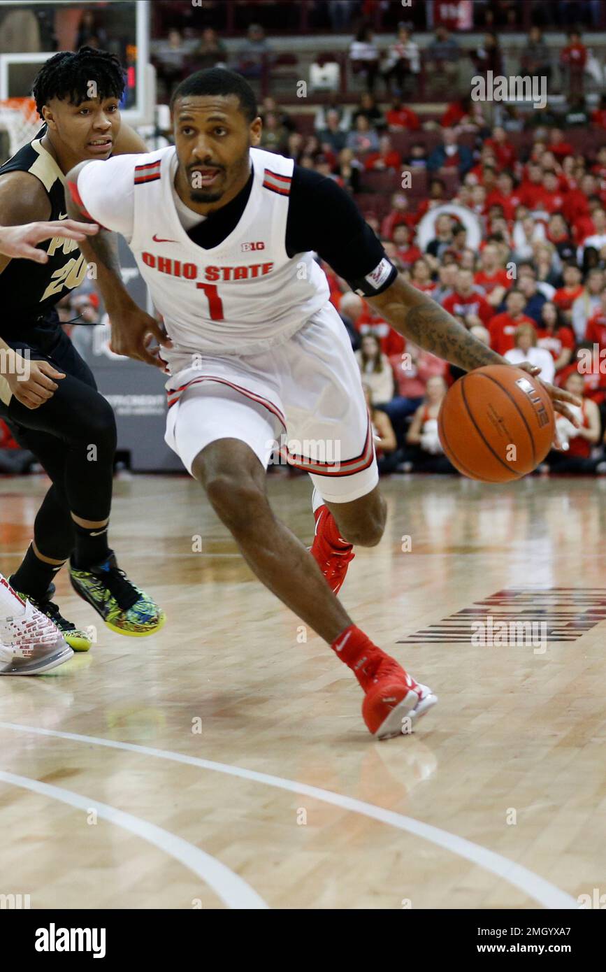 Ohio State's Luther Muhammad plays against Purdue during an NCAA ...