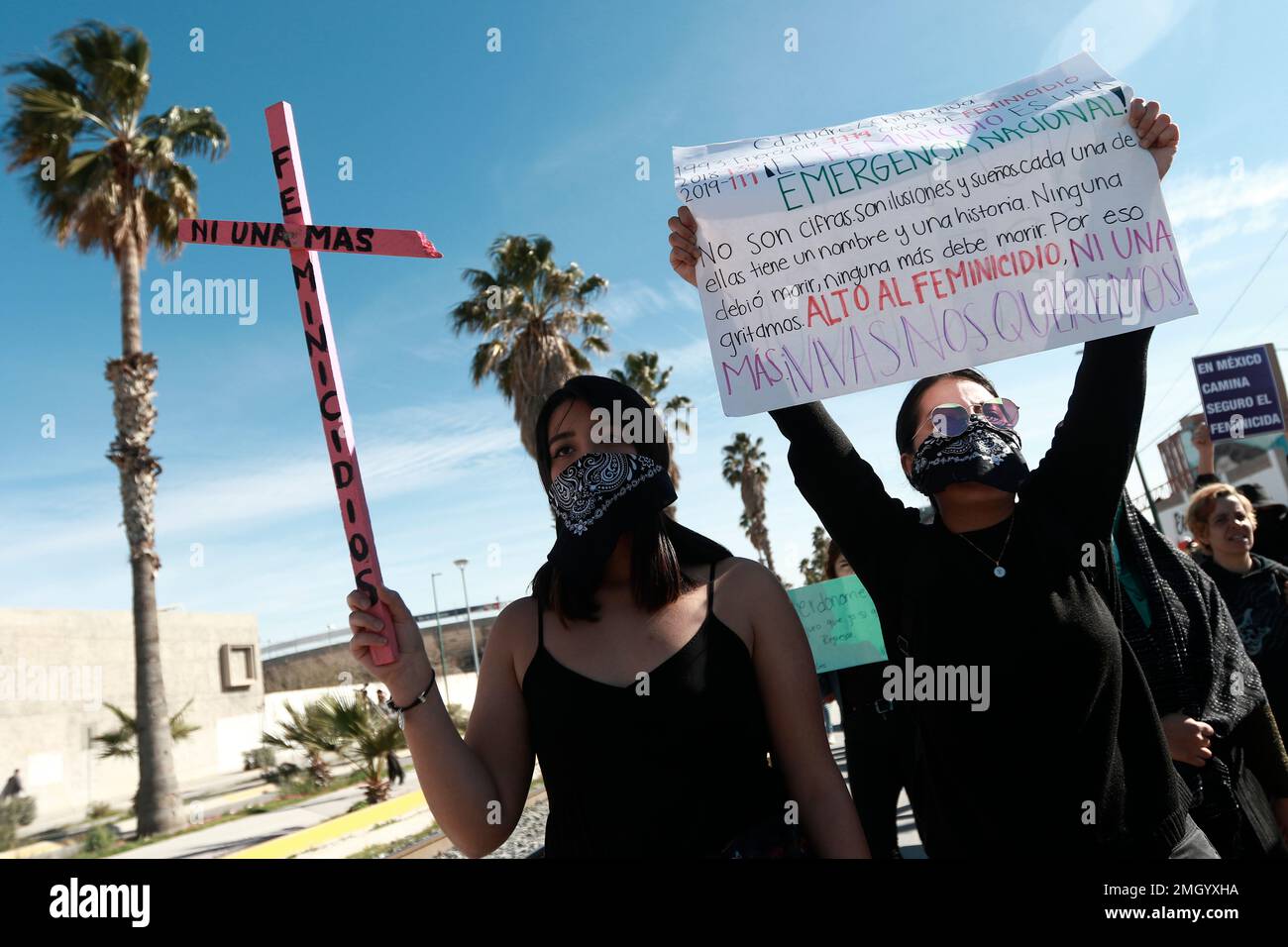 Women gather to demonstrate against gender violence in Ciudad Juarez ...