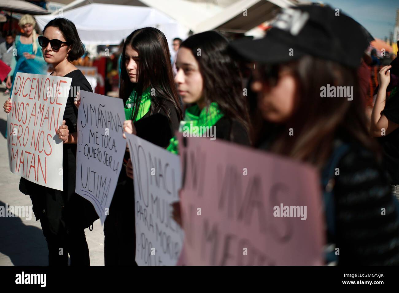 Women gather to demonstrate against gender violence in Ciudad Juarez ...