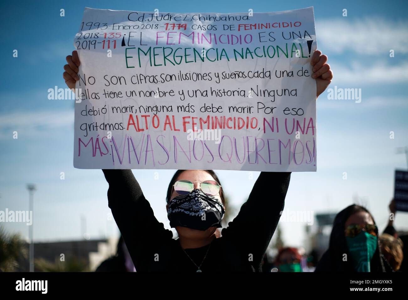 Women gather to demonstrate against gender violence in Ciudad Juarez ...