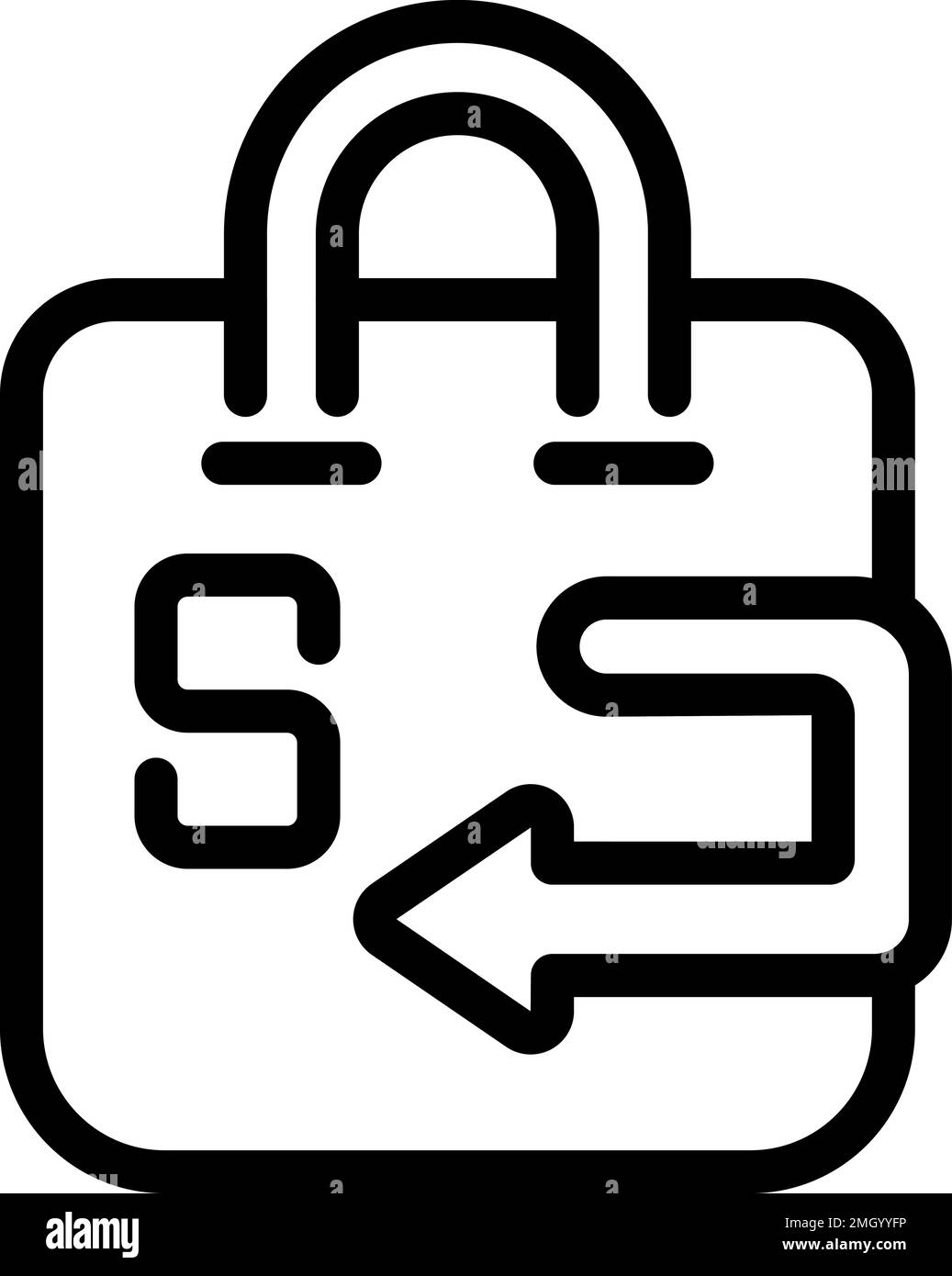 Parcel return icon outline vector. Delivery service. Change refund ...