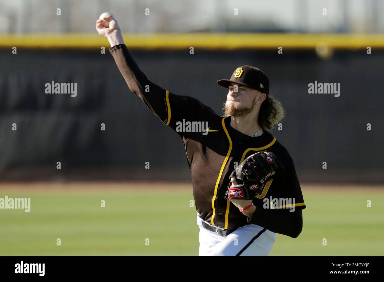 San Diego Padres pitcher Chris Paddack throws during spring training ...