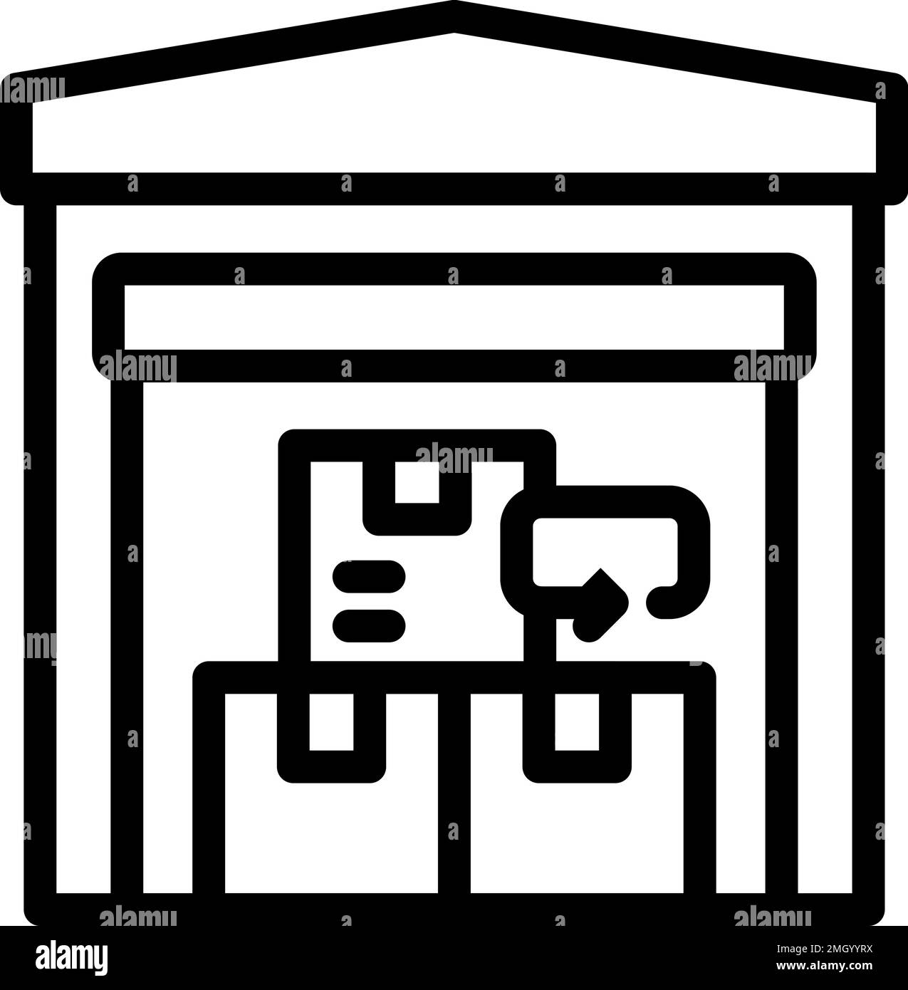 Refund warehouse icon outline vector. Delivery service. Store order ...