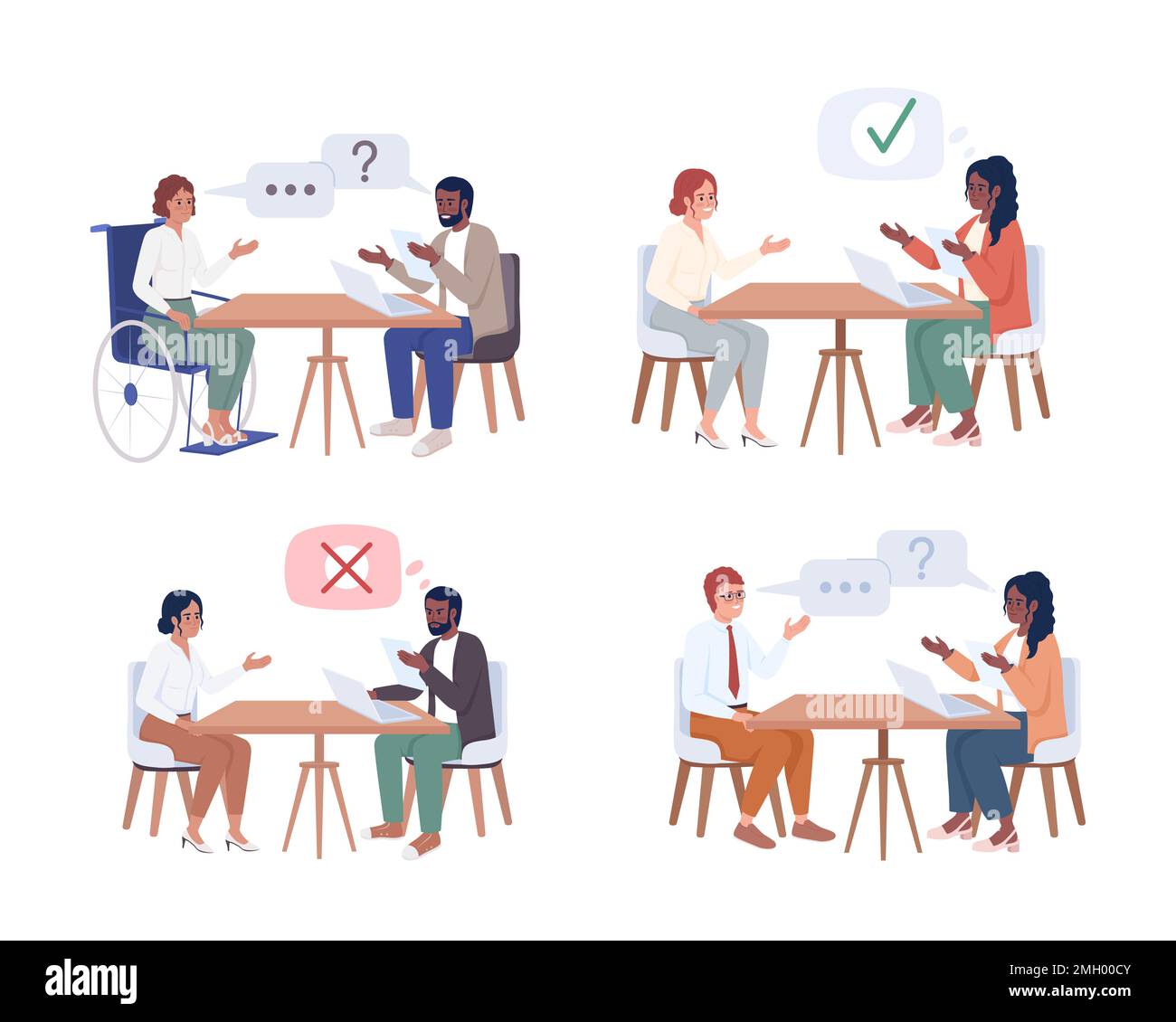 Employment interview 2d vector hi-res stock photography and images - Alamy