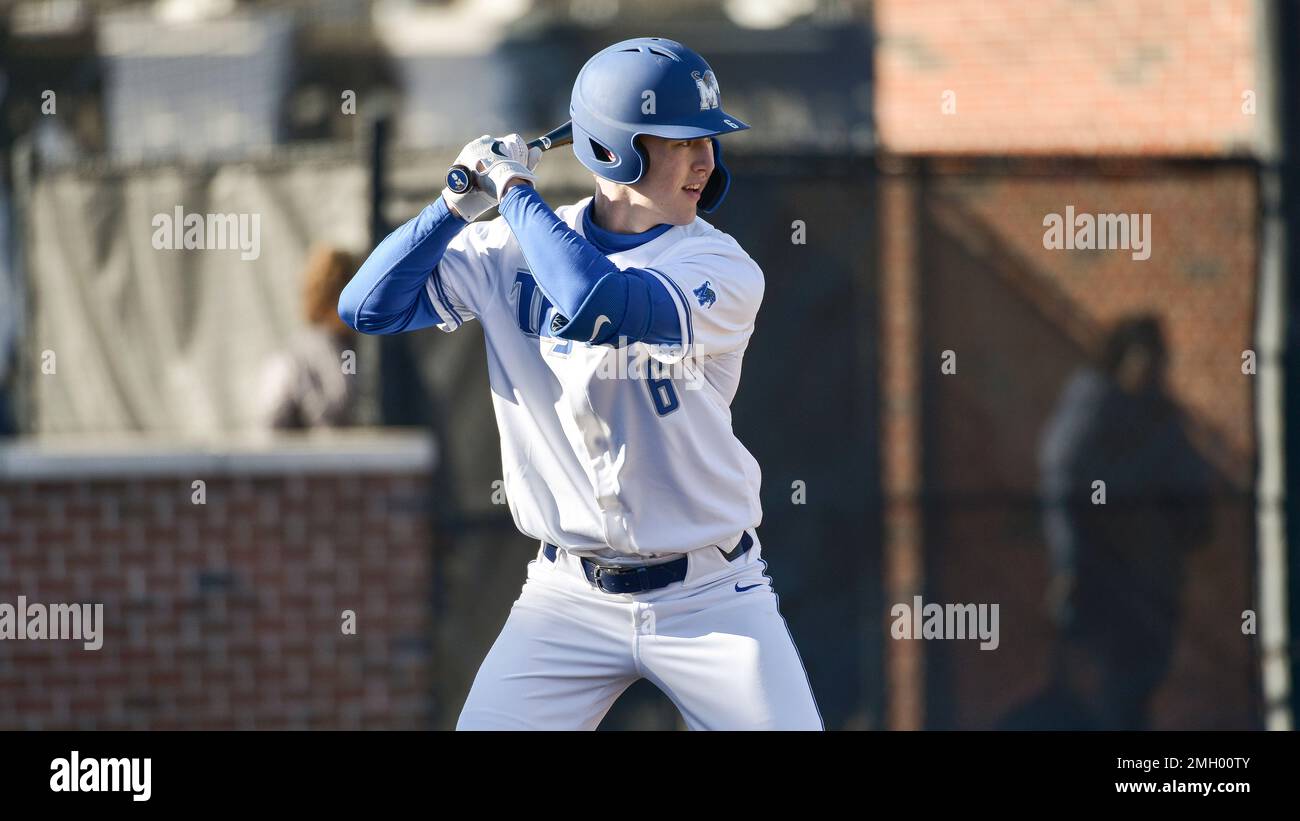 Memphis outfielder Zach Wilson in an NCAA baseball game against Xavier ...