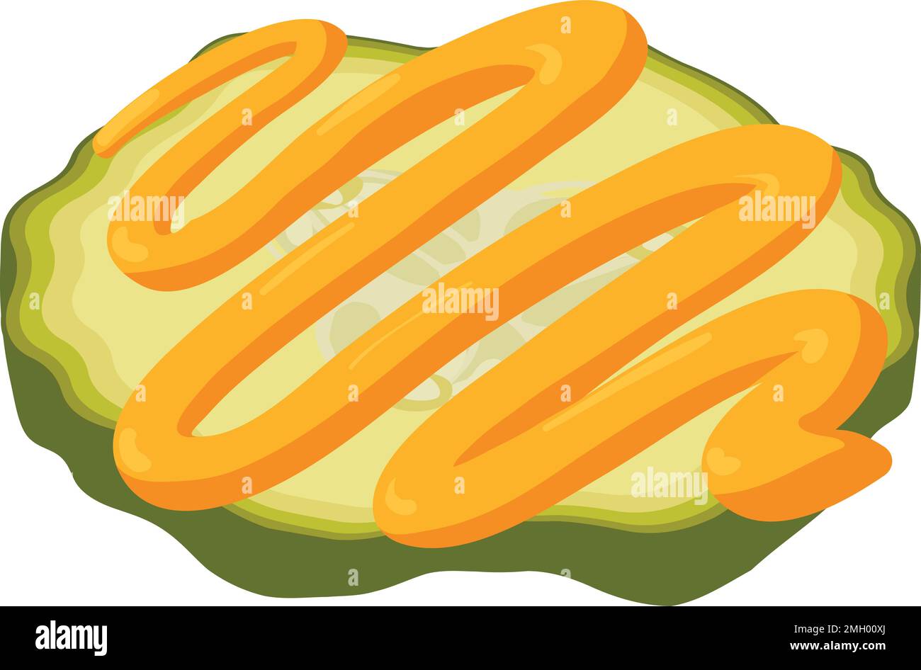 Burger ingredient icon isometric vector. Pickled cucumber slice and ...