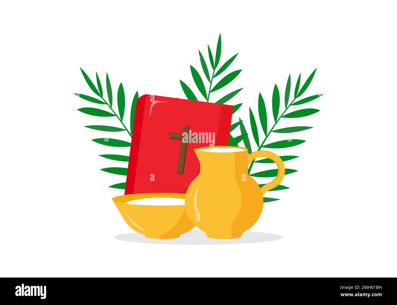 Christian greeting card or banner of the Holy Week before Easter with ...