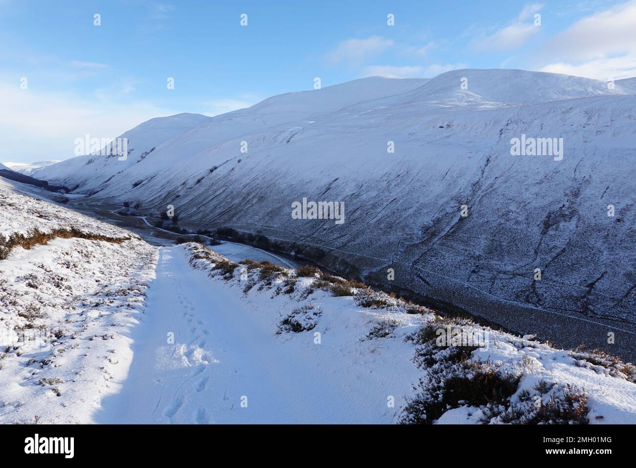 Beinn a' Ghlo massif seen from Glen Tilt in the west, Scottish ...