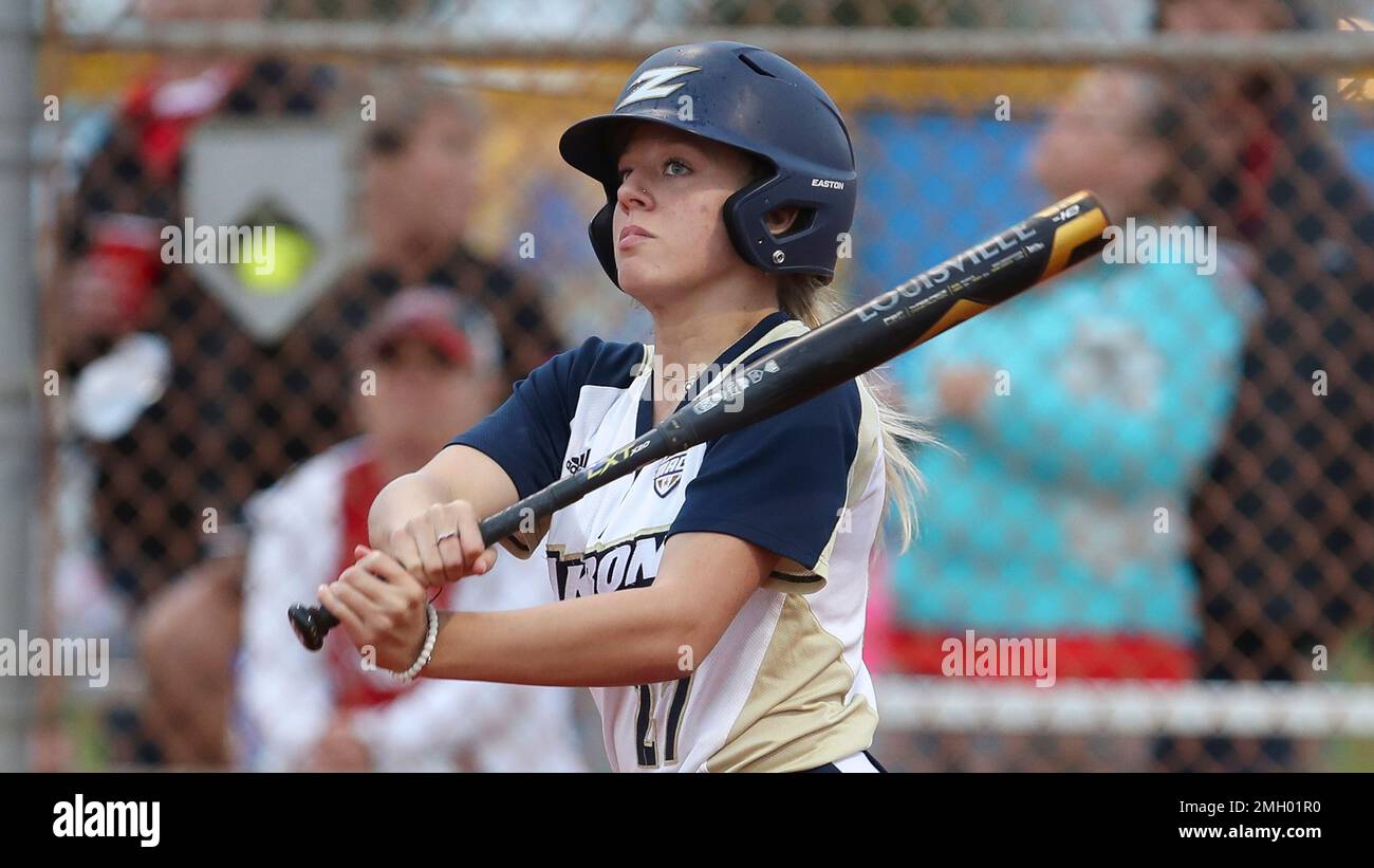 University of Akron outfielder Morgan Cadmus during an NCAA softball ...