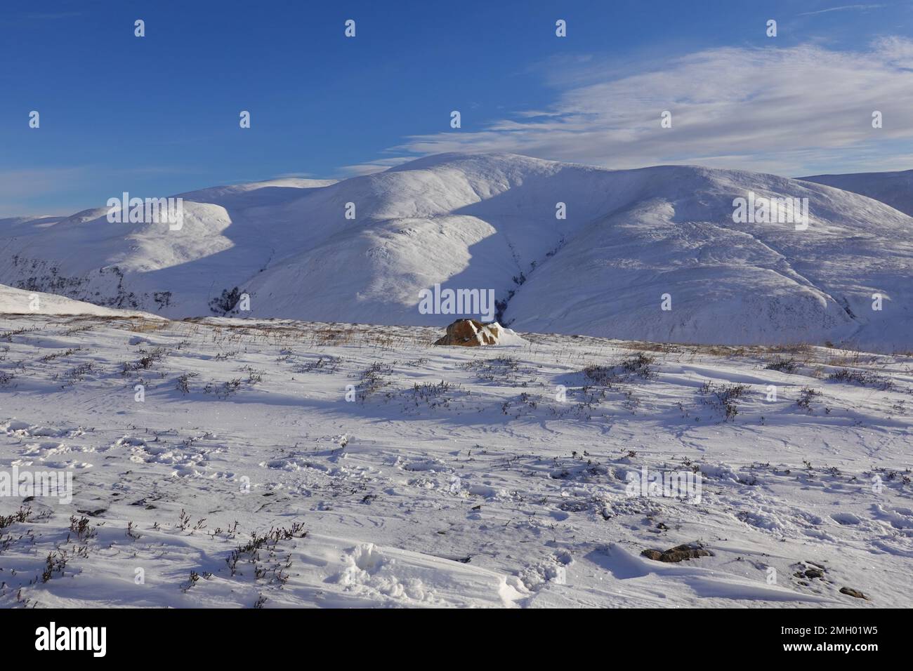 Beinn a' Ghlo massif seen from Glen Tilt in the west, Scottish ...