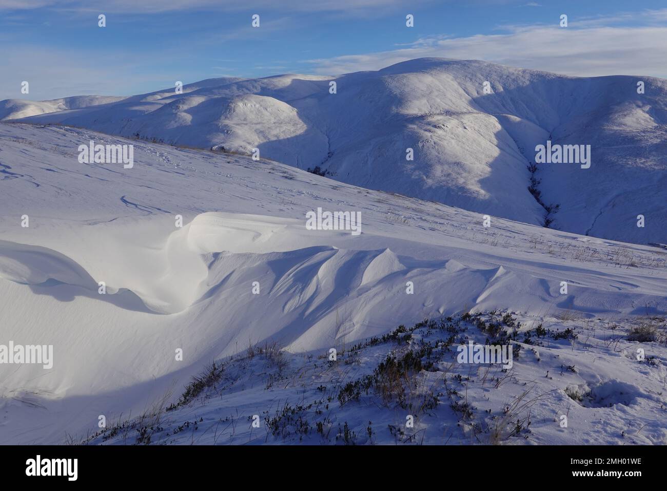 Beinn a' Ghlo massif seen from Glen Tilt in the west, Scottish ...
