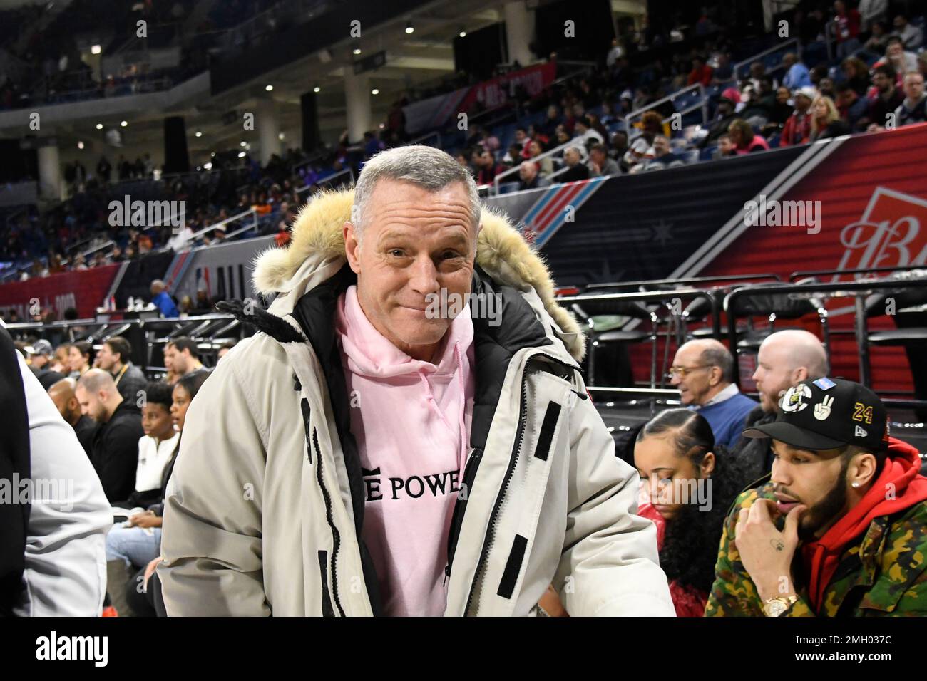 Actor Jason Beghe walks near the court before the NBA Celebrity All ...