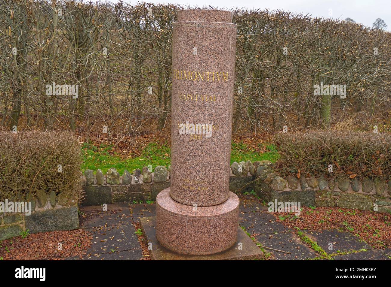 Newstead Millennium milestone , in the form of a Roman milestone ...