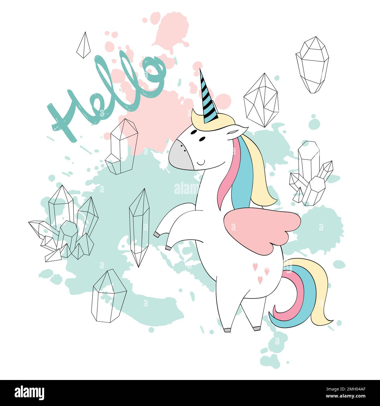 Magic cute unicorn Stock Vector Image & Art - Alamy