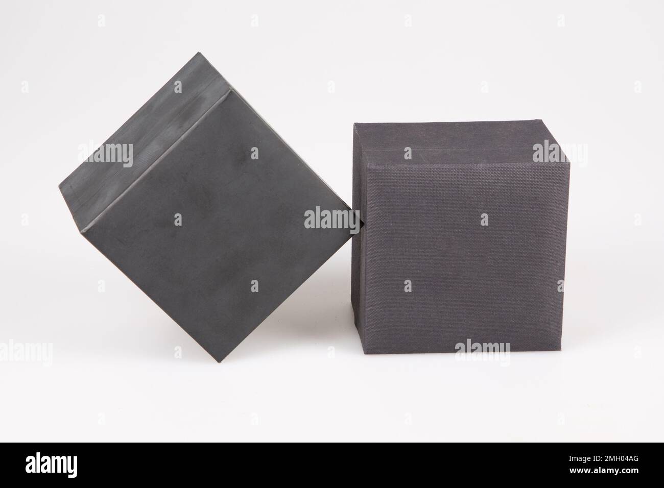 black blank hard cardboard two box for branding presentation mock up ...