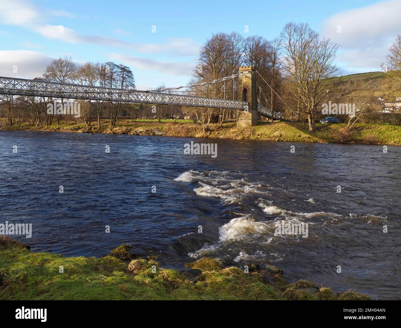 Gattonside Suspension Bridge, the Chain bridge, built in 1826 to cross ...