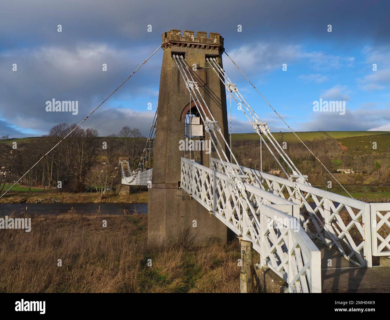 Gattonside Suspension Bridge, the Chain bridge, built in 1826 to cross ...