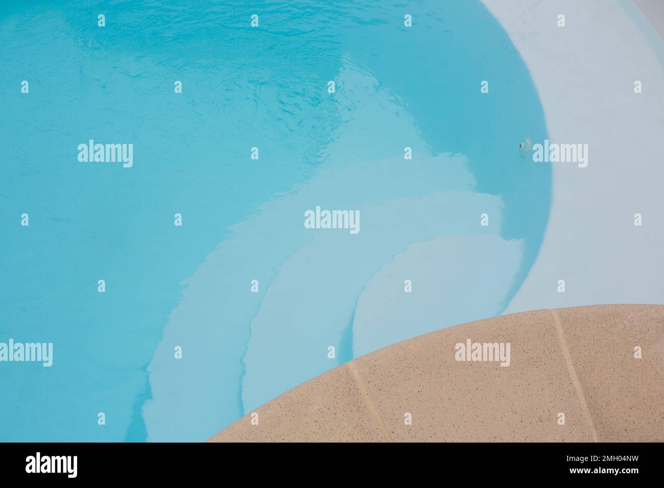 Blue steps stairway on swimming-pool stairs of private pool at home ...