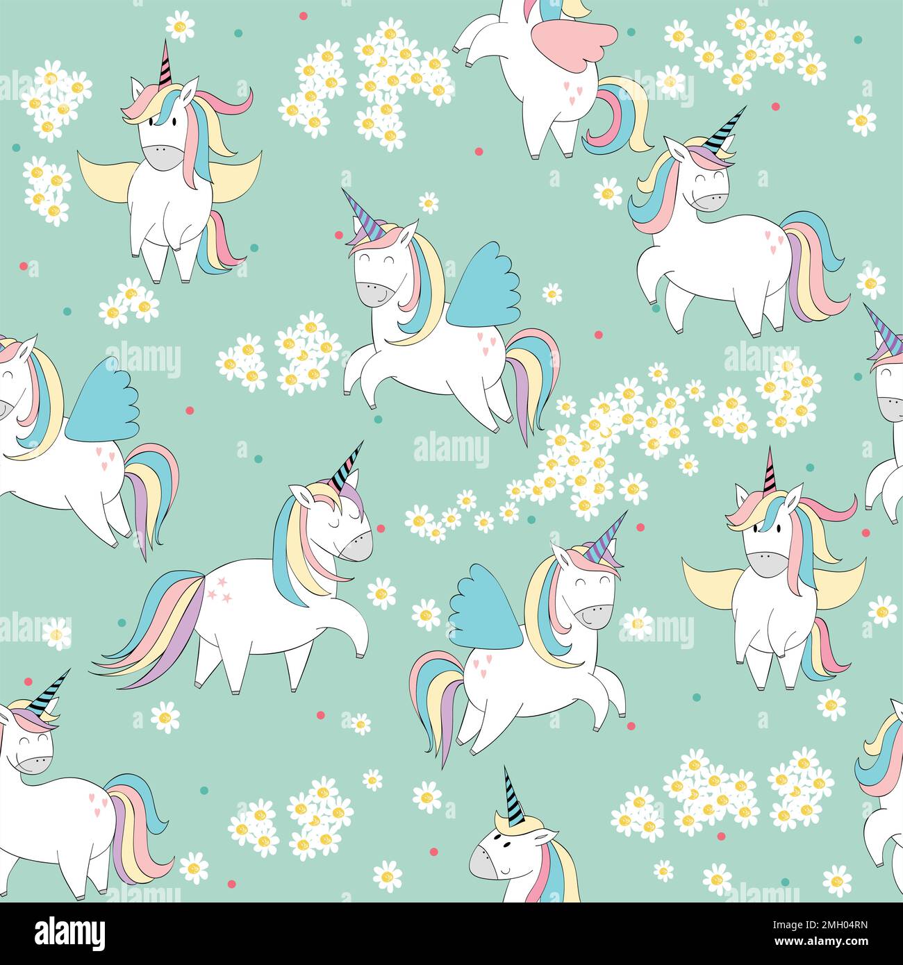 Magic cute unicorns Stock Vector Image & Art - Alamy