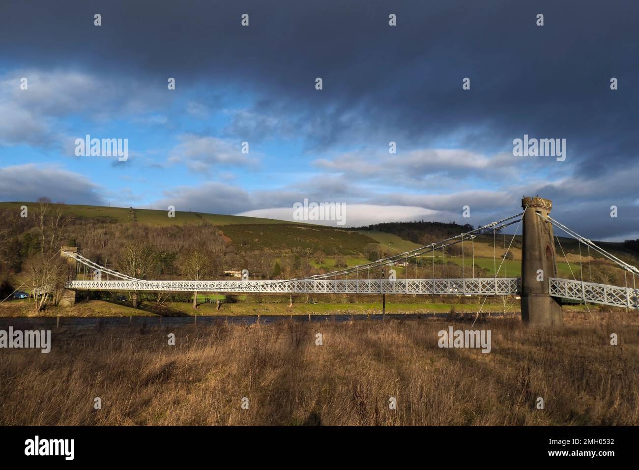 Gattonside Suspension Bridge, the Chain bridge, built in 1826 to cross ...