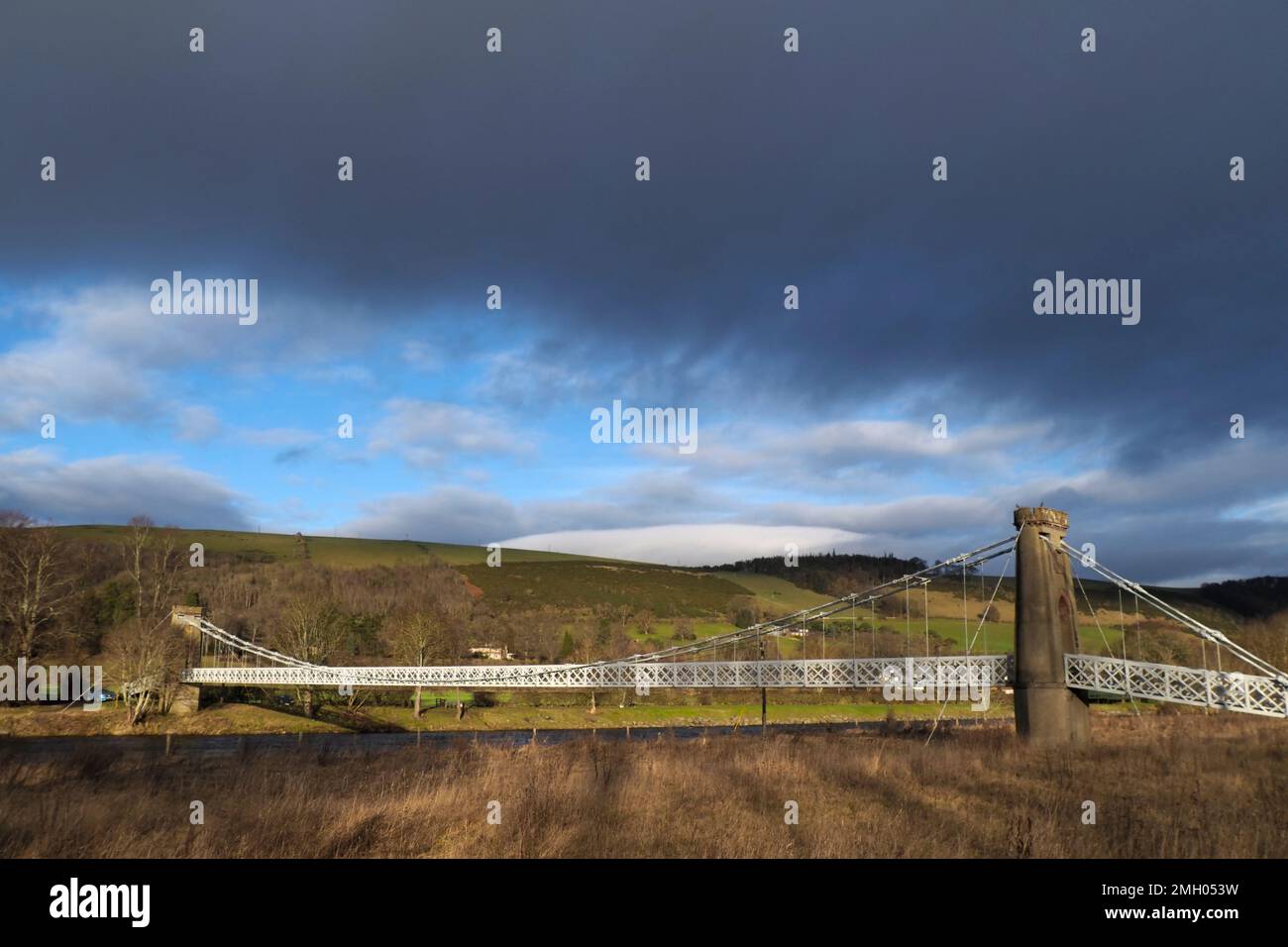 Gattonside Suspension Bridge, the Chain bridge, built in 1826 to cross ...
