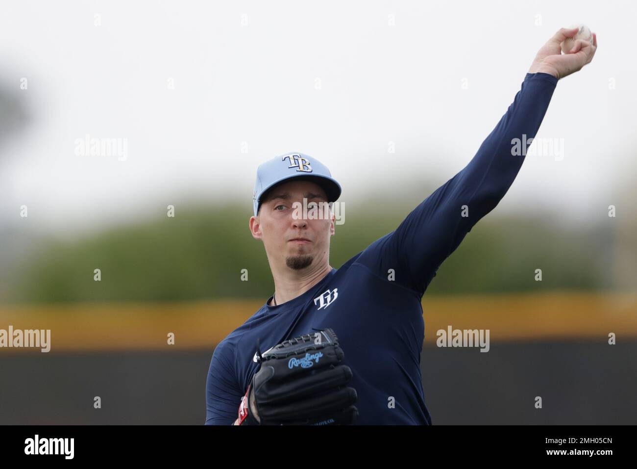 during spring training baseball camp Friday, Feb. 14, 2020, in Port ...