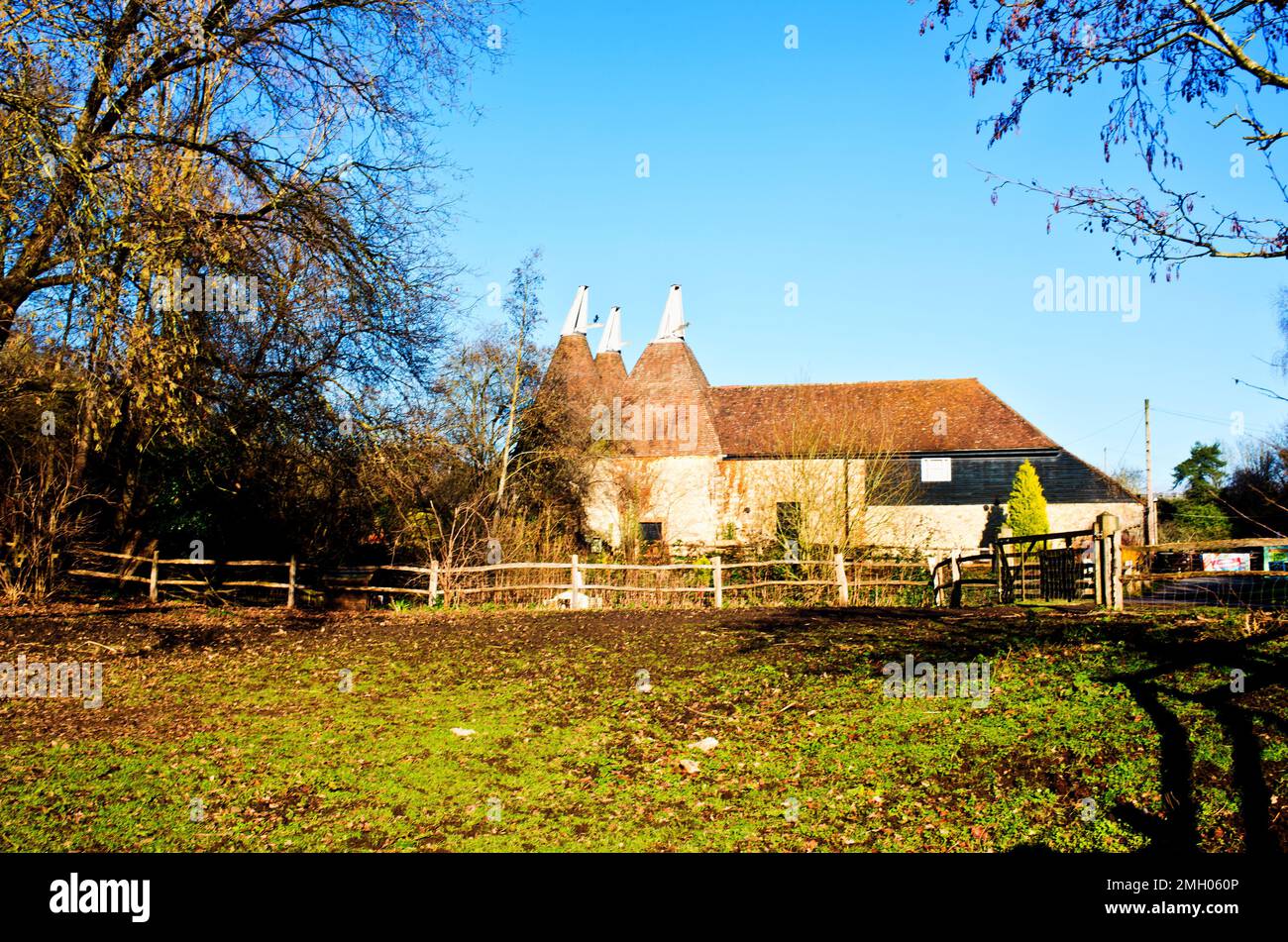 Oast Houses, Kent life Museum, Maidstone, Kent, England Stock Photo - Alamy