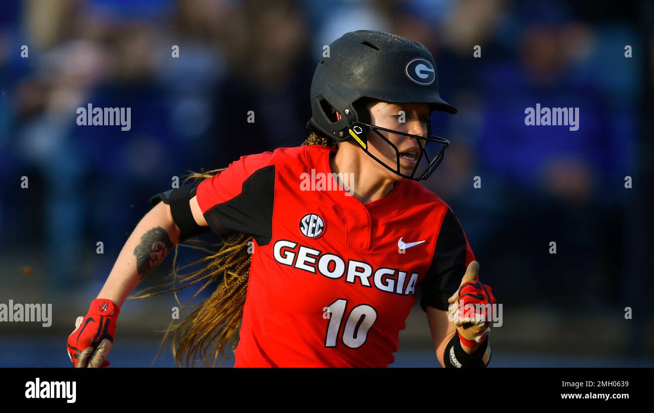 Georgia player Jordan Doggett is shown during an NCAA college softball ...