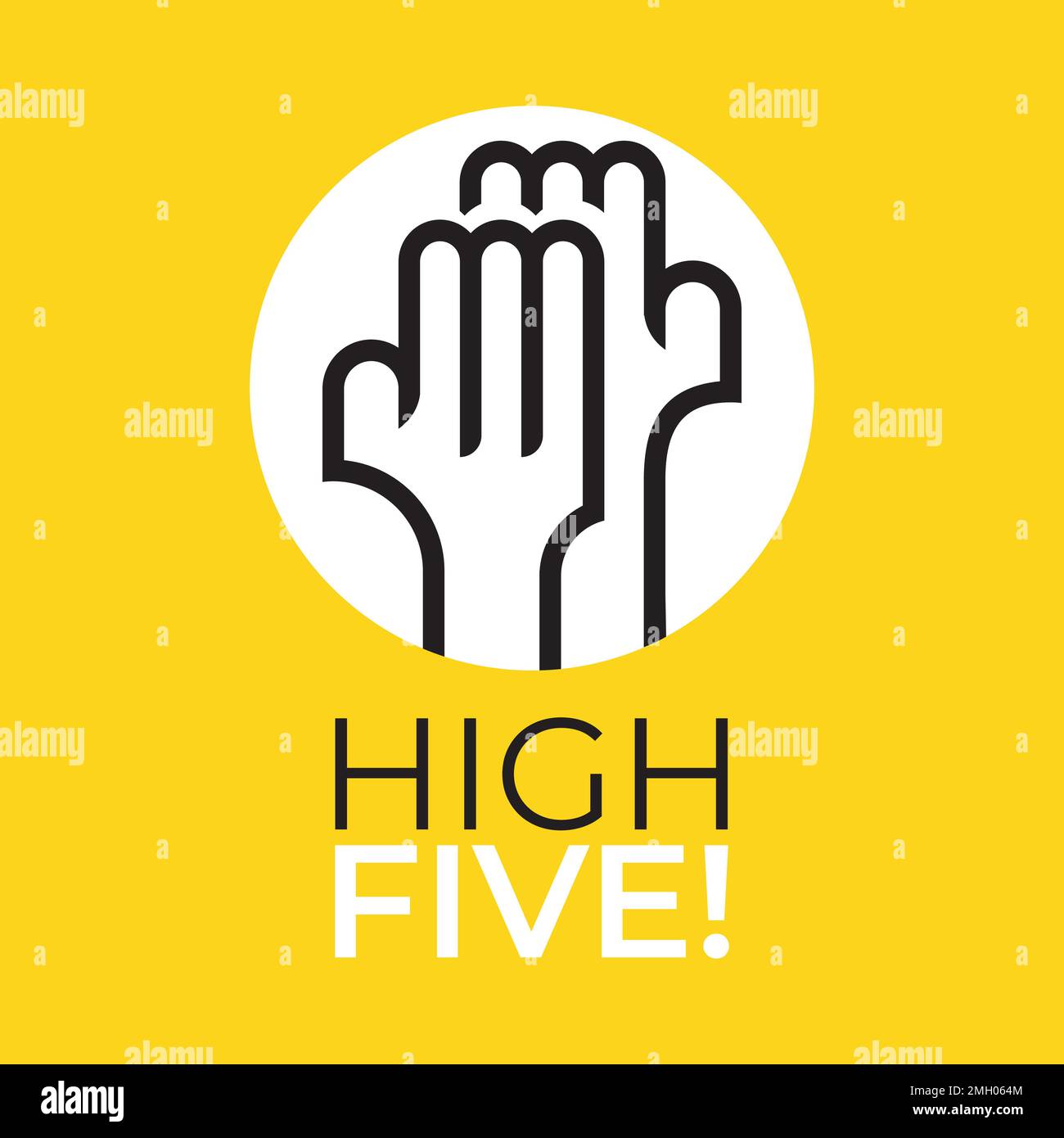 Vector illustration, icon and logo high five. Teamwork Stock Vector ...