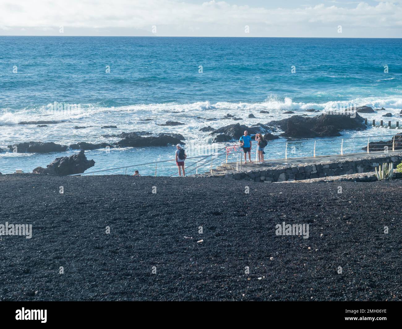 Alcala, Tenerife, Canary islands, Spain, december 20, 2021: Natural sea ...
