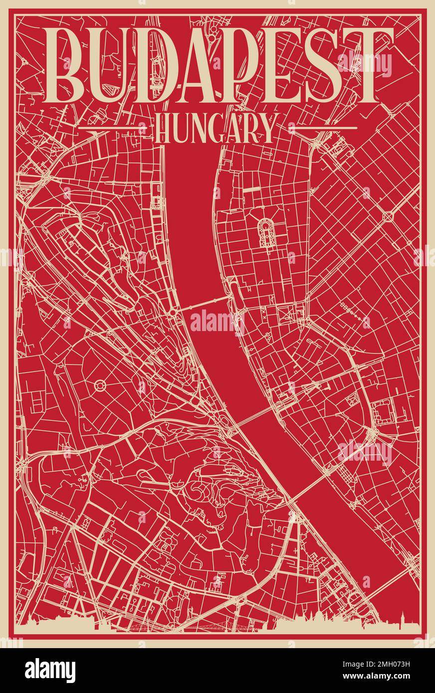 Budapest city plan Stock Vector Images - Alamy