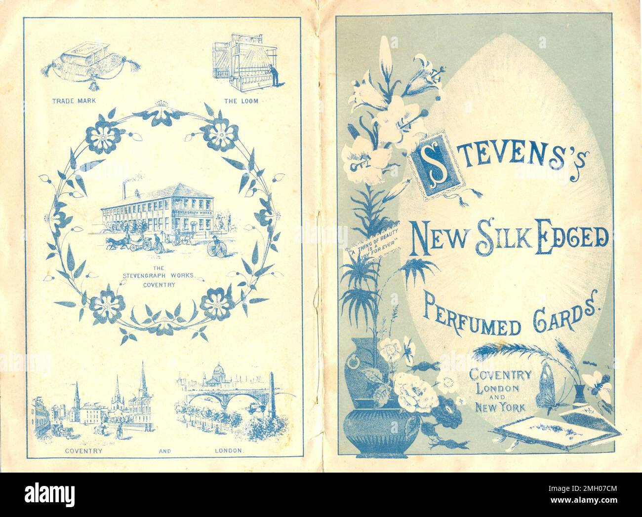 Protective cover for Stevens's New Silk Edged Perfumed Cards circa 1875 ...