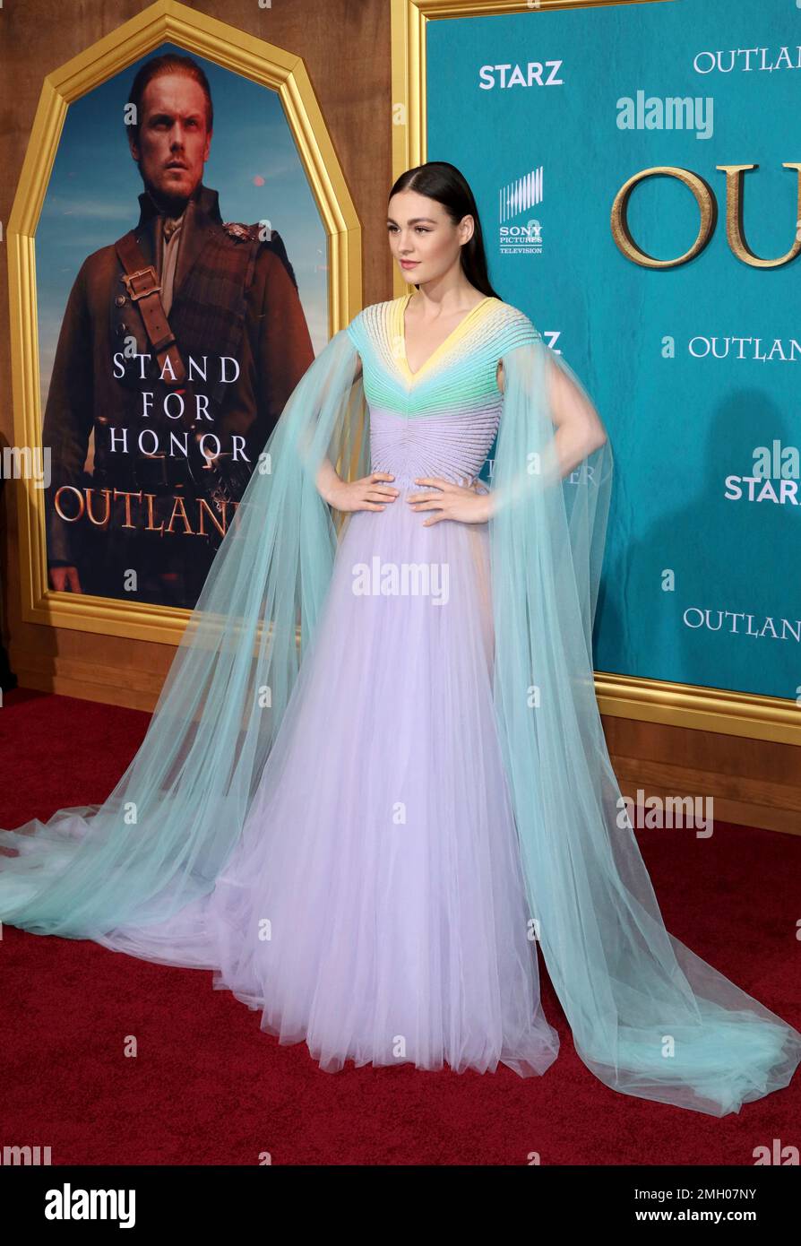 Sophie Skelton arrives at the Los Angeles Premiere of "Outlander ...