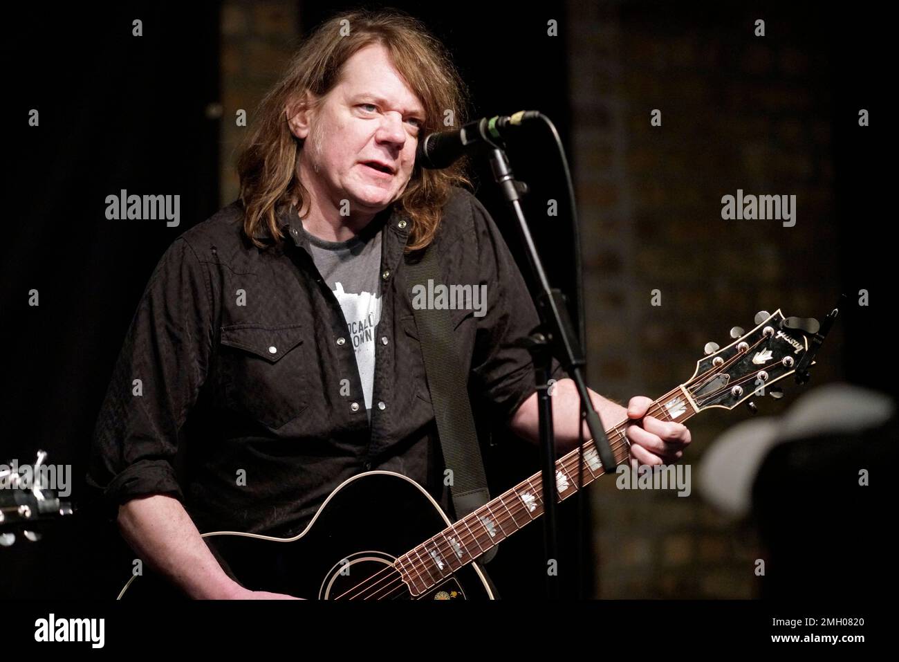 Dave Pirner of Soul Asylum performs on Thursday, Feb. 13, 2020, at GMan ...