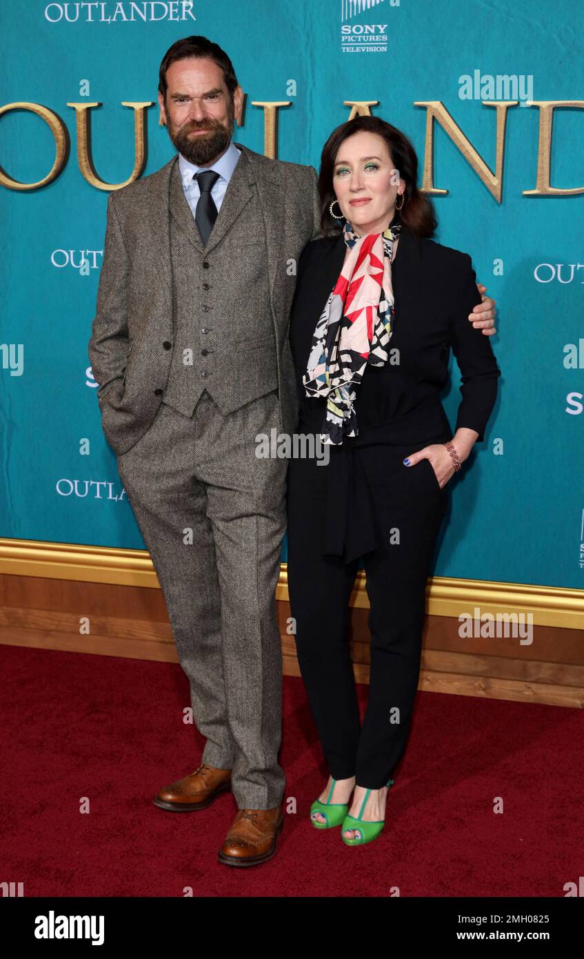Duncan Lacroix, keft, and Maria Doyle Kennedy arrive at the Los Angeles ...