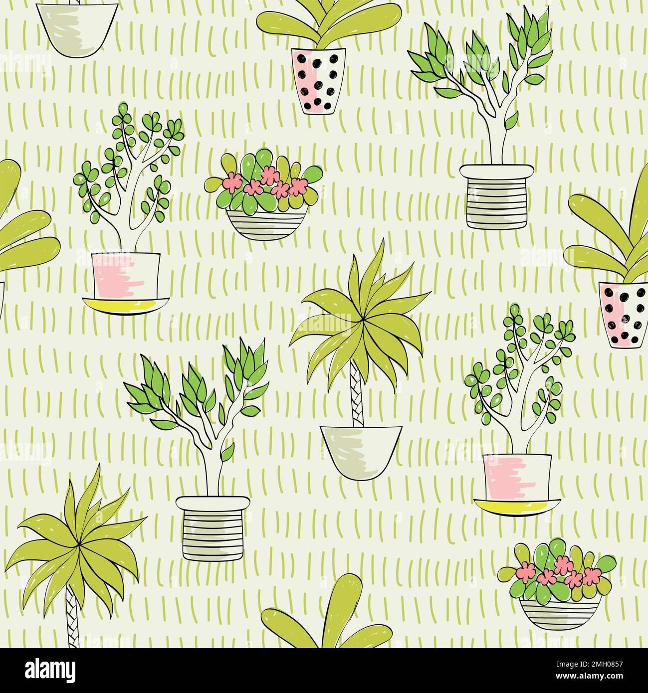 seamless pattern with plants Stock Vector Image & Art - Alamy