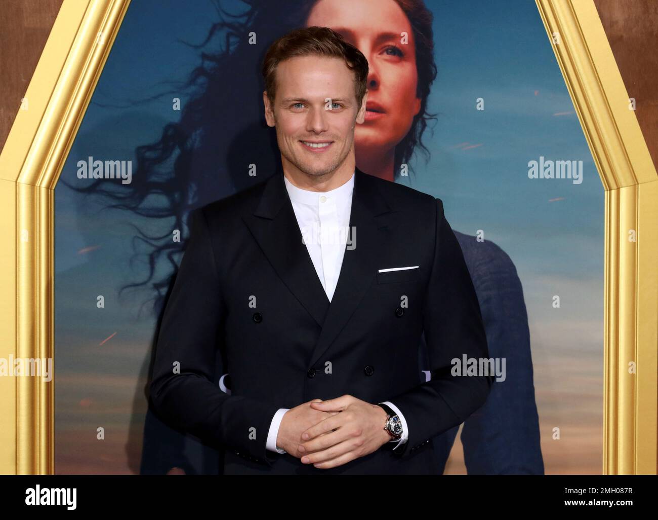 Sam Heughan arrives at the Los Angeles Premiere of "Outlander" Season 5 ...