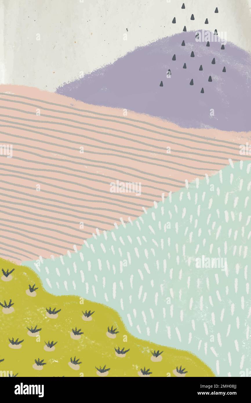 Hand drawn abstract landscape background vector Stock Vector Image & Art - Alamy