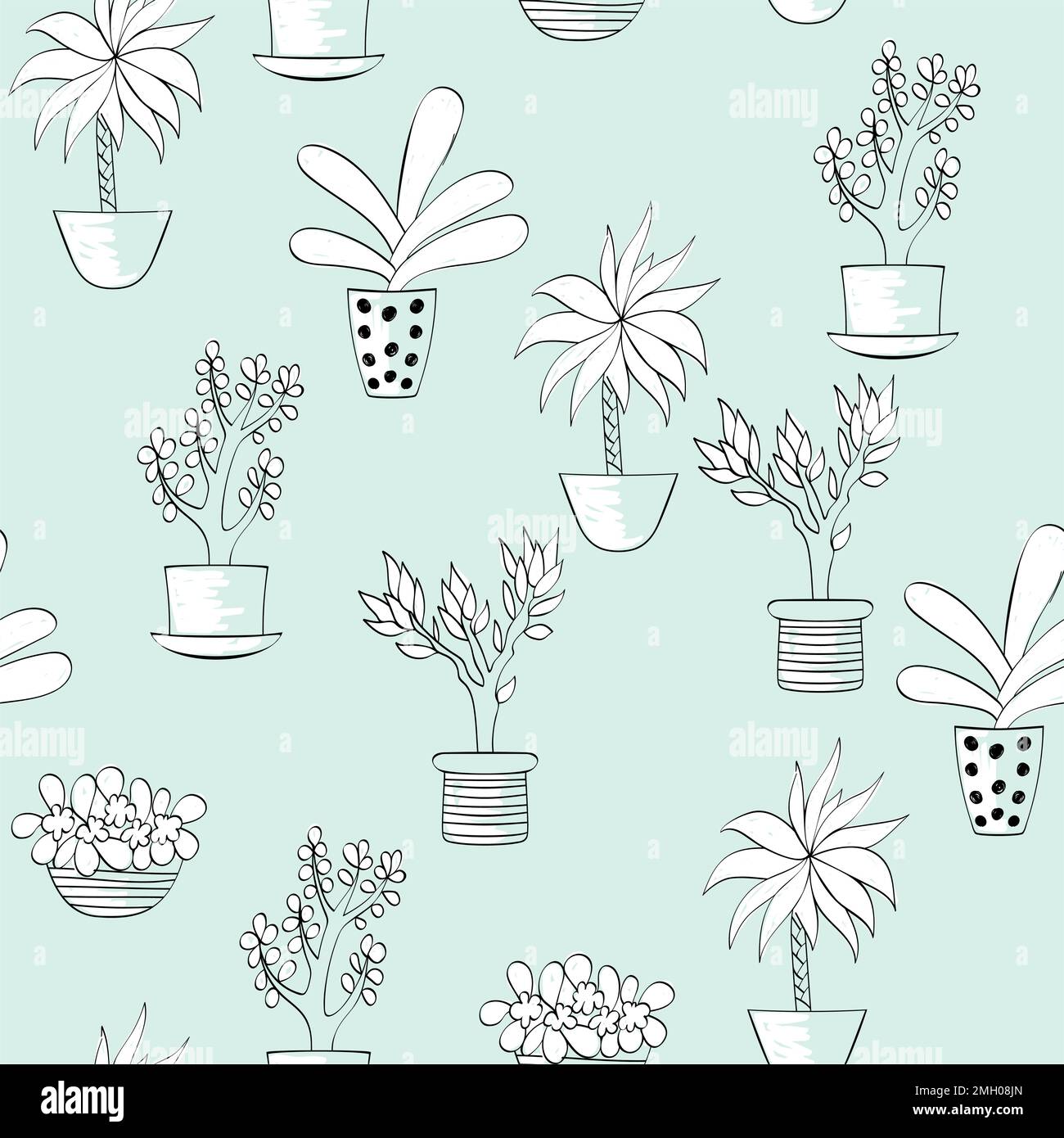 Miniature garden plants Stock Vector Images - Alamy