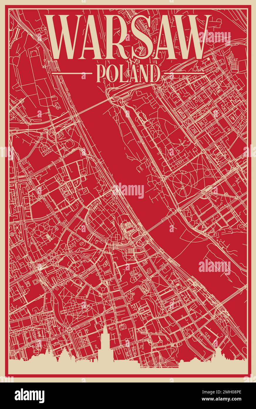 Downtown in warsaw Stock Vector Images - Alamy