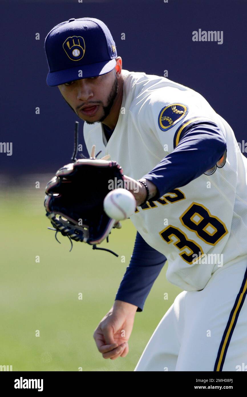 Milwaukee Brewers relief pitcher Devin Williams during spring training ...